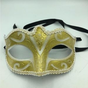 Accessories | Gold Cream Fully Lined Face Mask | Poshmark